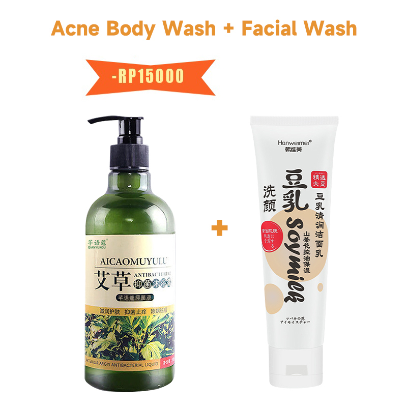 Jual Sabun jerawat punggung ance Body wash whitening sabun jerawat badan 500ML Acne Shower Gel ...