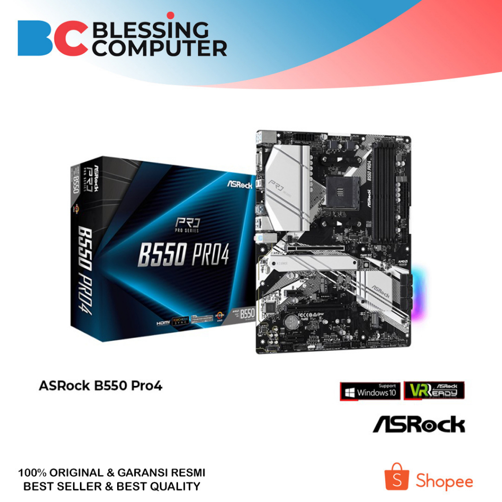 Jual Motherboard ASRock B550 PRO4 / ASRock B550 | Shopee Indonesia