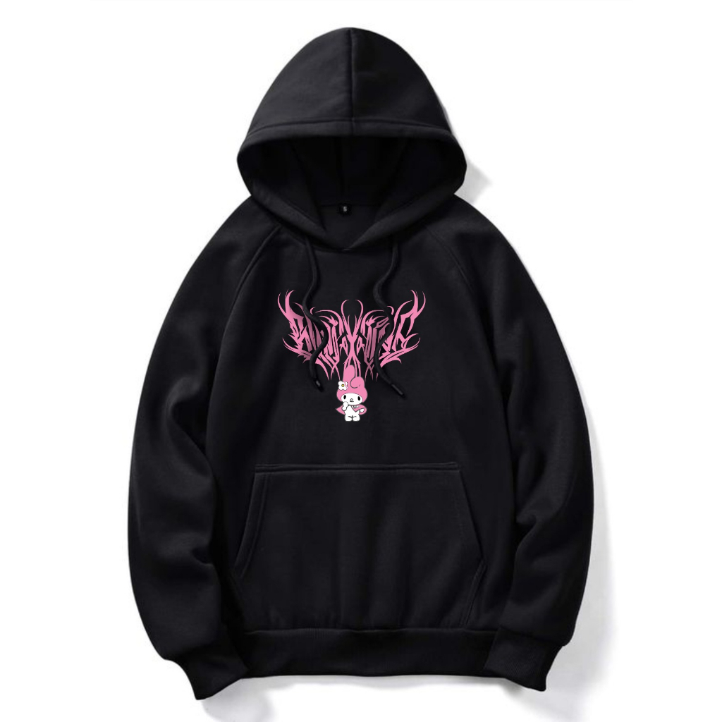 Jual Sweater hoodie Karaketer Kuromi cewe cowo Flecee sablon M-XXL ...