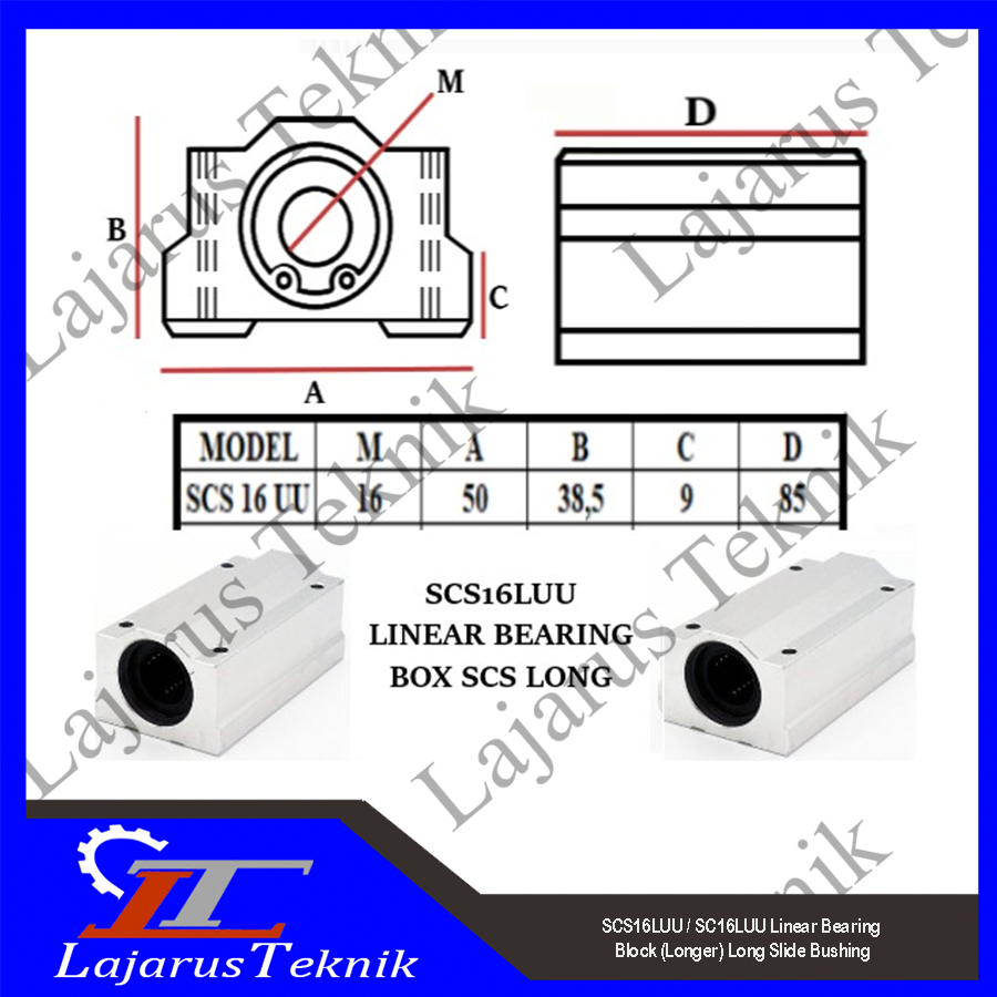 Jual SCS16LUU / SCS 16 LUU Linear Bearing Block SC 16mm | Shopee Indonesia