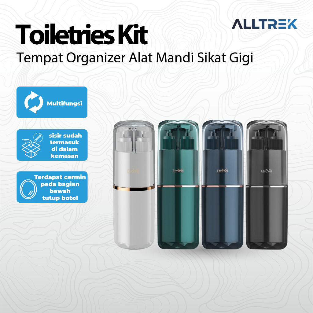 Jual ALLTREK Travel Toiletries Kit Tempat Organizer Alat Mandi Sikat ...