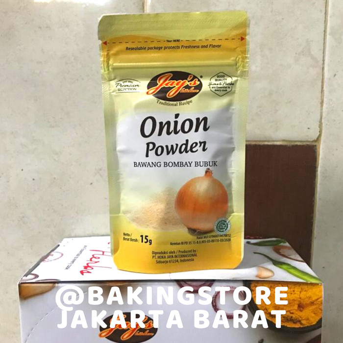Jual Jay's Kitchen Onion Powder Zipper 15 GR | Jays Bawang Bombay Bubuk ...