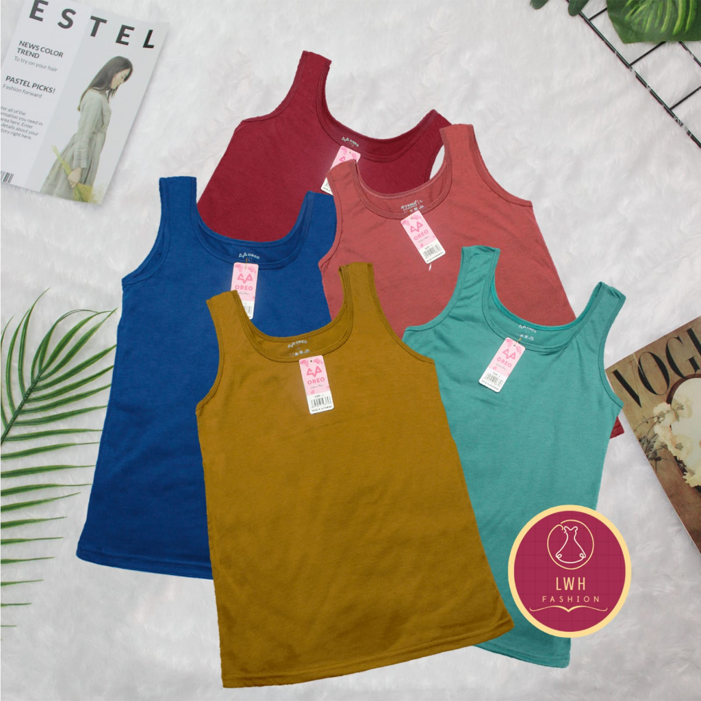 Jual TANKTOP PREMIUM WANITA / SINGLET TALI BESAR TANGTOP L - XL - XXL ...
