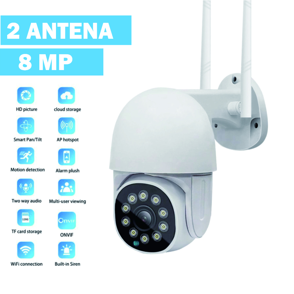 Jual IP Cam Kamera CCTV Wireless Wifi 2 antena home security APP V380 ...