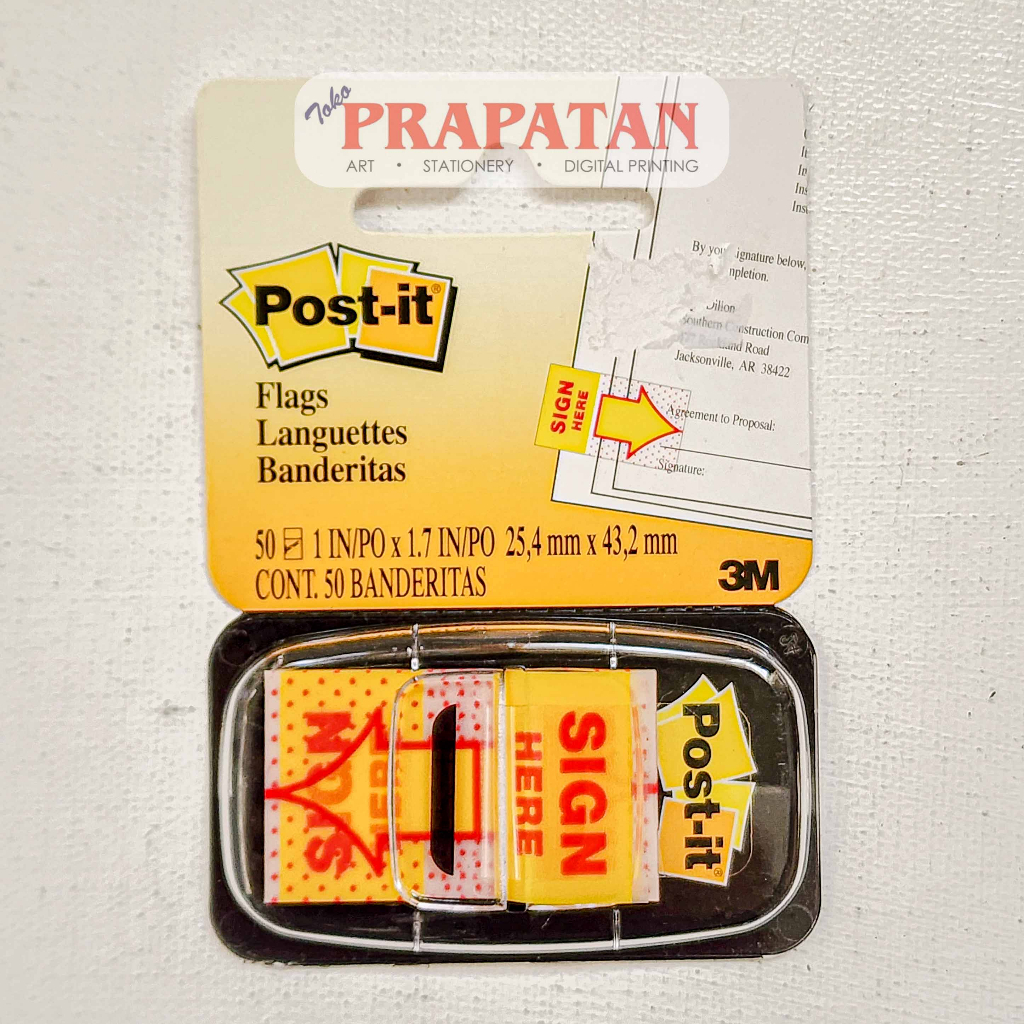Jual Post it 3M Flags Sign Here | Notes Memo Tempel | Shopee Indonesia