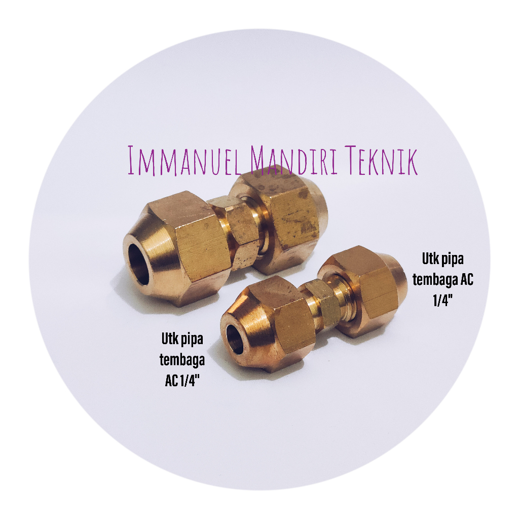 Jual Double nepel AC 1/4 / Double nipple AC 1/4 - set | Shopee Indonesia