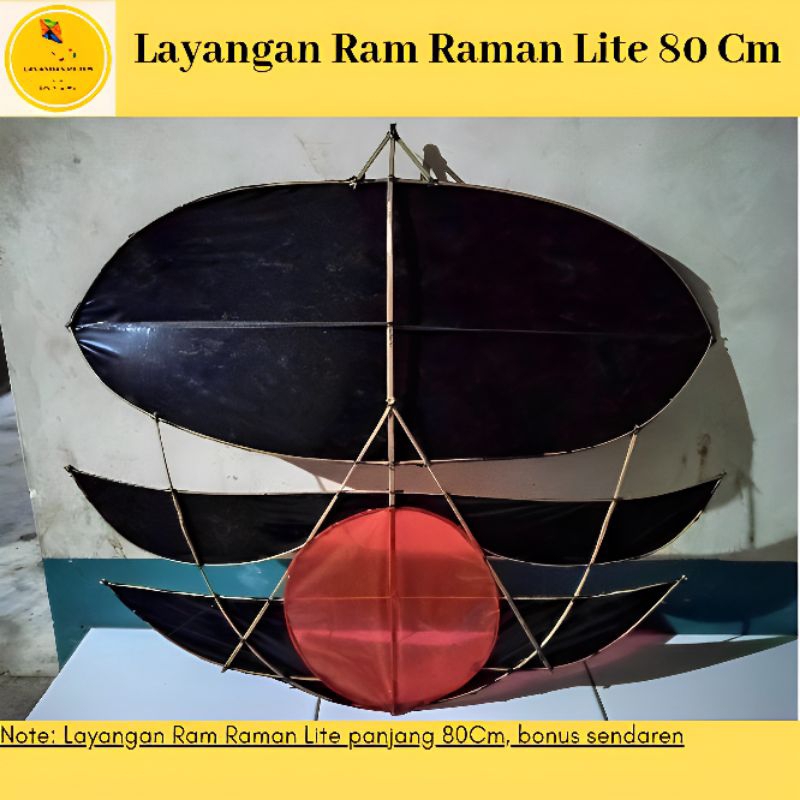 Jual LAYANGAN/WAU TRADISIONAL GAPANGAN RAM-RAMAN LITE PANJANG 80CM ...
