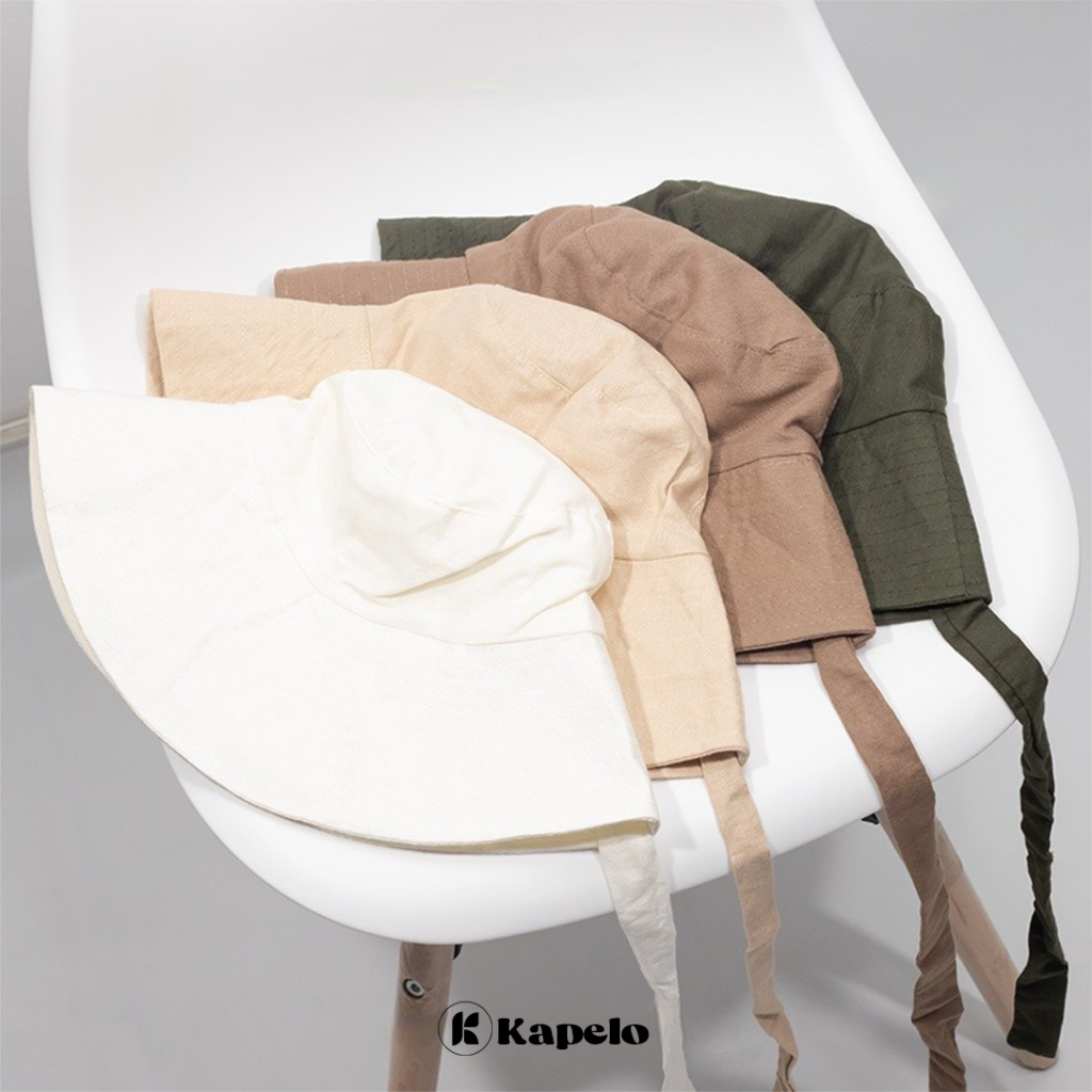 Jual KAPELO - WIDE BRIM BUCKET HAT TOPI BUCKET POLOS LEBAR | Shopee Indonesia