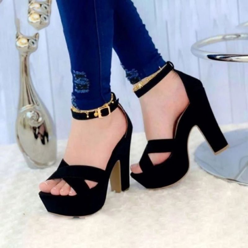 Jual Heels Wanita Cantik/Elegan Tinggi 12 cm MSLD005 | Shopee Indonesia