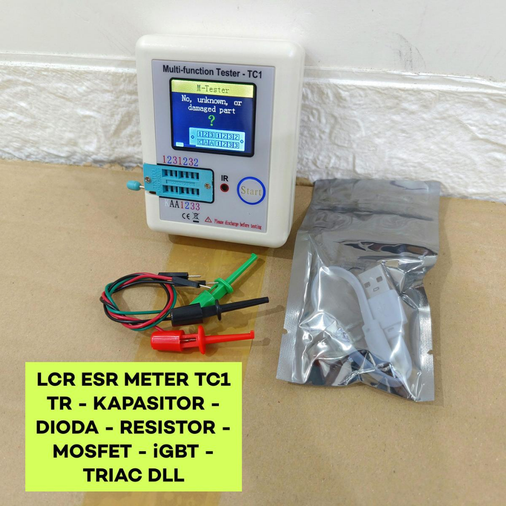 Jual ESR Meter TC-1 Transistor Kapasitor Dioda LCR Tester TC1 TC-1 ...