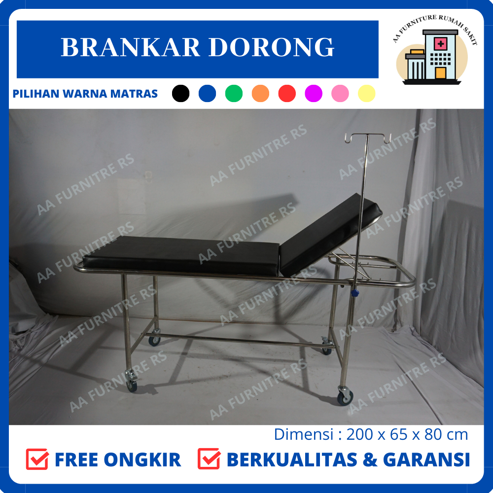 Jual Brankar Dorong Sederhana Stainless Steel Brankar Dorong Stainless ...