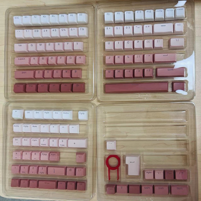 Jual Zifriend Keycap PBT 132 Keys OEM High Pink Blue Gradation Color For Keyboard Gaming ...