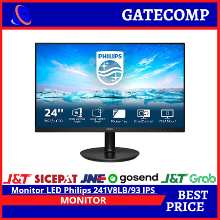 Jual Monitor LED Philips 241V8LB/93 IPS 100Hz Full HD VGA HDMI 241V8LB ...