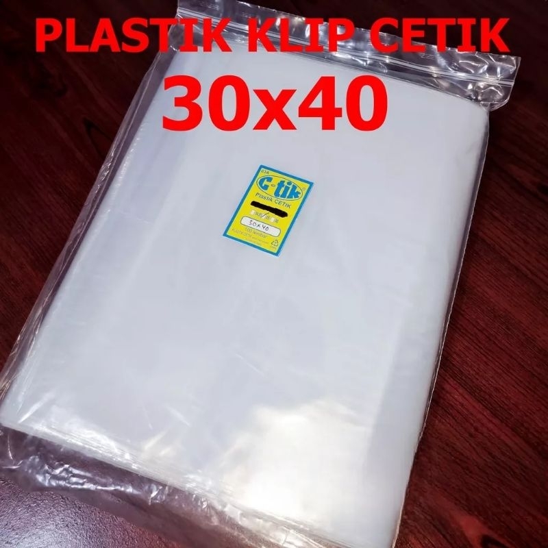 Jual Plastik Klip 30x40 Cm Ctik Tebal 05 - 50 pcs | Shopee Indonesia