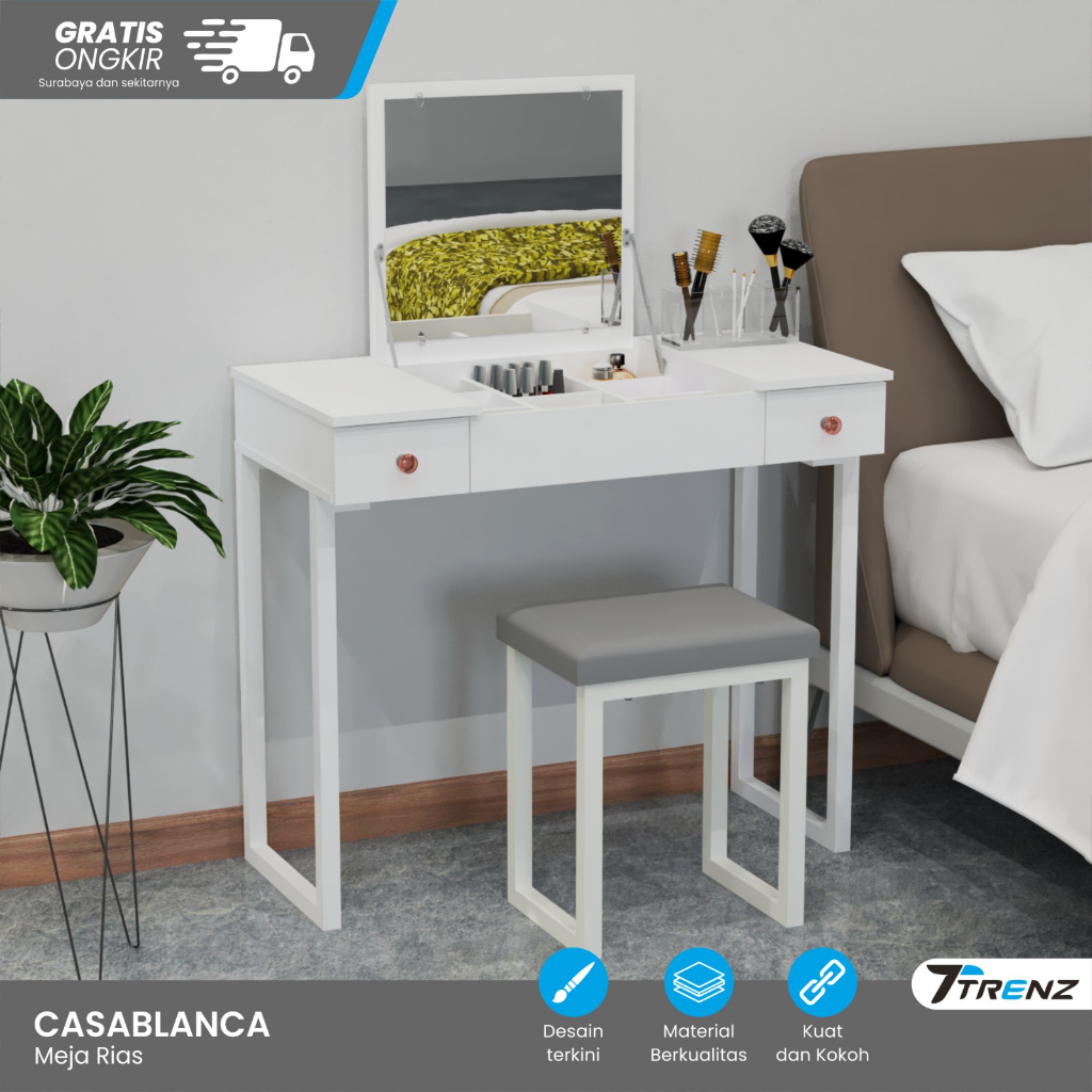 Jual Trenz Furniture - Meja Rias Standing dengan Laci Kursi Meja ...