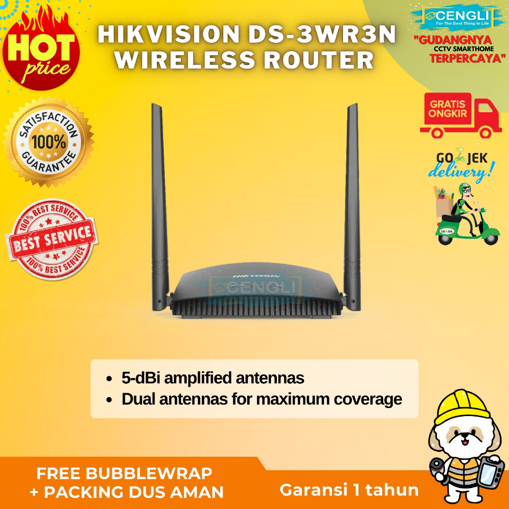 Jual ROUTER WIRELESS HIKVISION DS-3WR3N SUPPORTS IPTV HIK-CONNECT APP ...