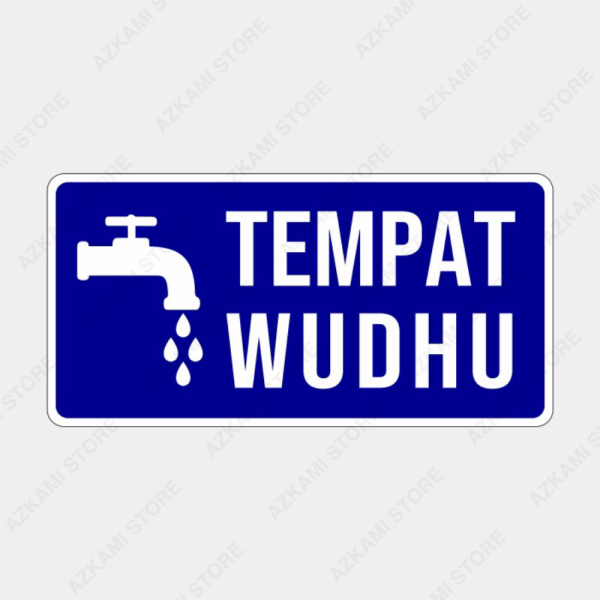 Jual Promo Rambu Sign Papan Petunjuk Arah Tempat Wudhu 30cm x 15cm ...