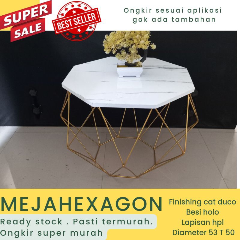 Jual Meja Tamu Hexagon / Meja Tamu Minimalis / Meja Sofa / Meja Teras ...
