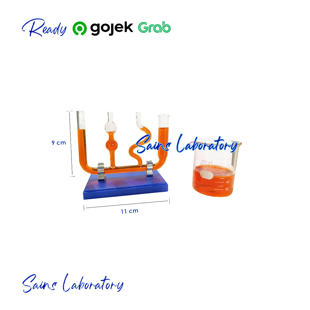 Jual Bejana Berhubungan Connecting Vessels Pipa Kaca Berhubungan Bejana ...