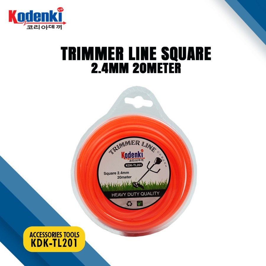 Jual KODENKI TRIMMER LINE 2,4MM 20M SQUARE TALI SENAR MESIN POTONG ...