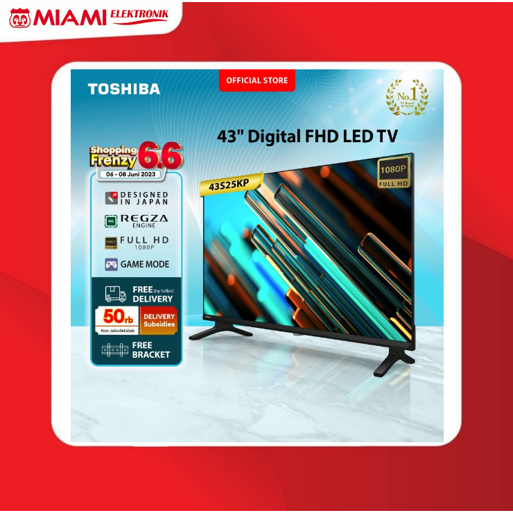 Jual TOSHIBA 43S25KP 43 INCH FHD 1080 DIGITAL TV | Shopee Indonesia