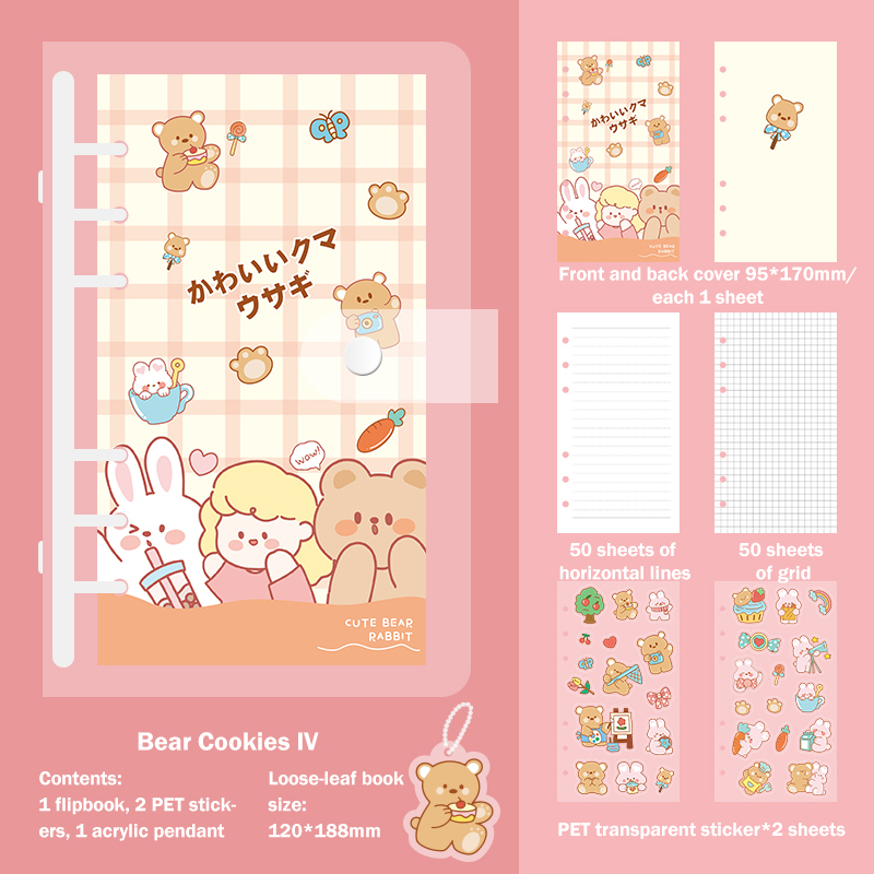 Jual Binder Note A6 100 lembar Lucu Karakter Character Daily Planner ...