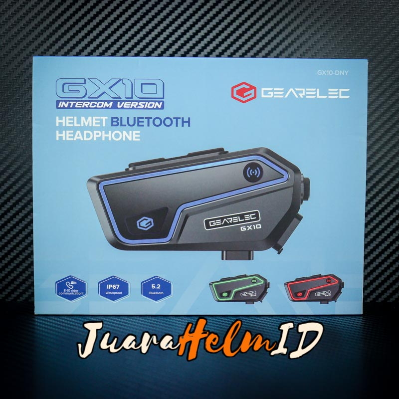 Jual Gearlec Gx10 Intercom Helmet Intercom Helmet Interphone Shopee