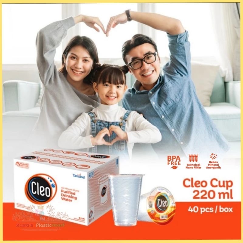 Jual Cleo Air Murni Cup 220 ml ( 40 pcs) / Dus (NB : Beli 3 Dus Lebih murah) | Shopee Indonesia