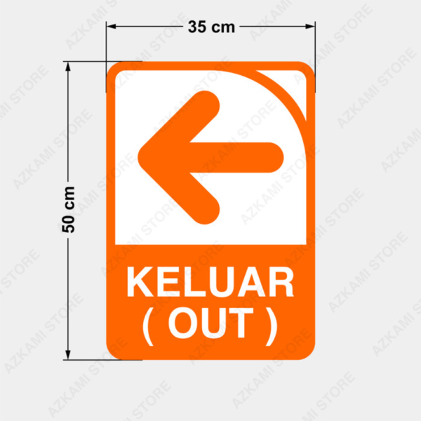 Jual Jual Rambu Petunjuk Arah Keluar Kanan atau Kiri 35cm x 50cm Plat ...