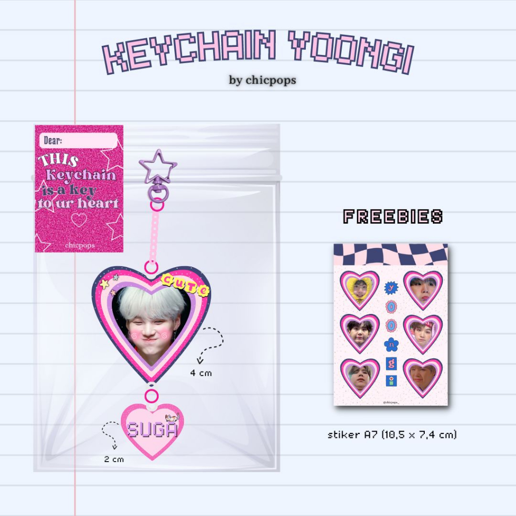 Jual [READY STOCK] Yoongi's lovely keychain | Shopee Indonesia