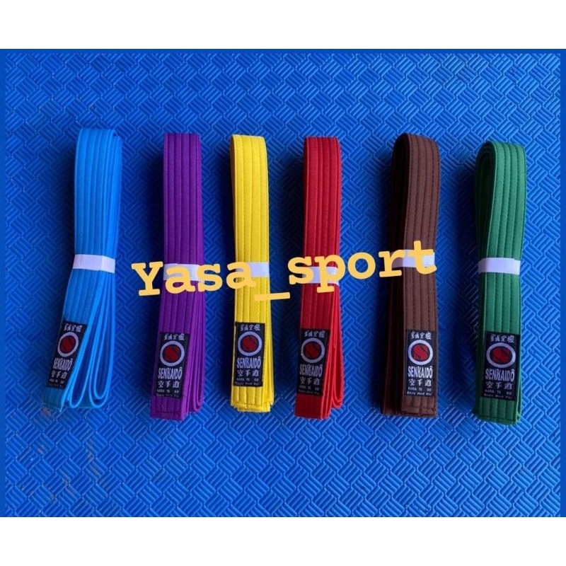 Jual Sabuk karate warna senkaido // sabuk kenaikan tingkat karate ...