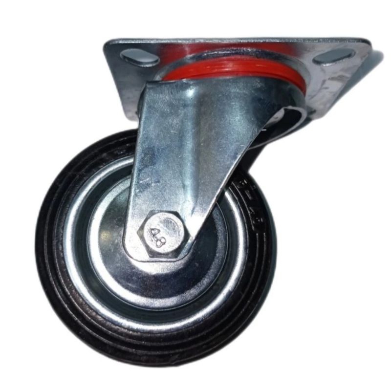 Jual Roda Gepeng Karet PVC Hitam 3inchi Hidup - Harga satuan | Shopee ...