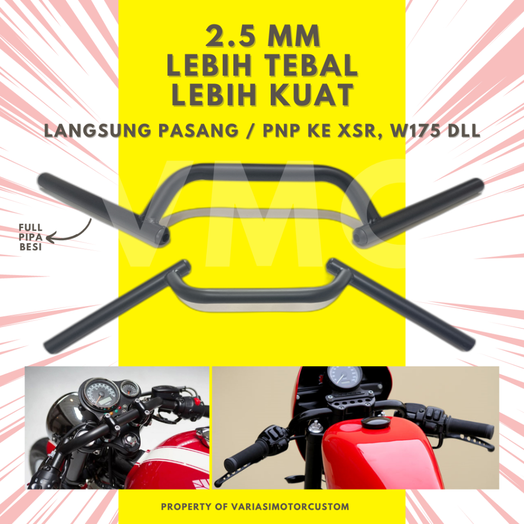 Jual Stang Caferacer Clubmen | Stang Motor Custom | Shopee Indonesia