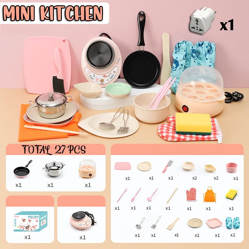 Jual Mainan Anak Masak Masakan Mini Kitchen Set Real Cooking Bisa Masak ...