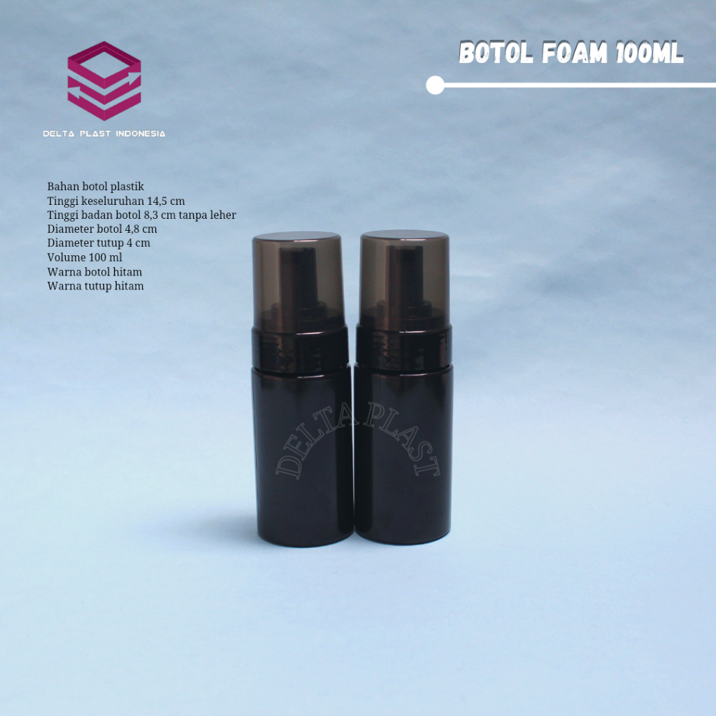 Jual Botol foam 100 ml / Botol sabun pump foam 100 ml hitam botol ...