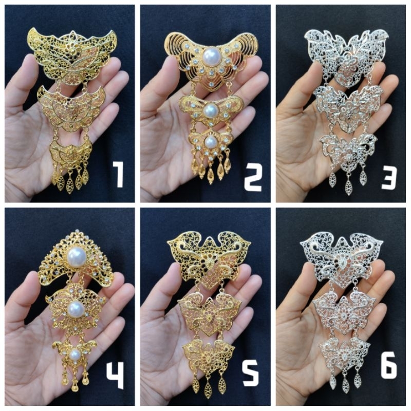 Jual kumpulan bros kutubaru kebaya 3 susun, bros jawa, bros betawi ...
