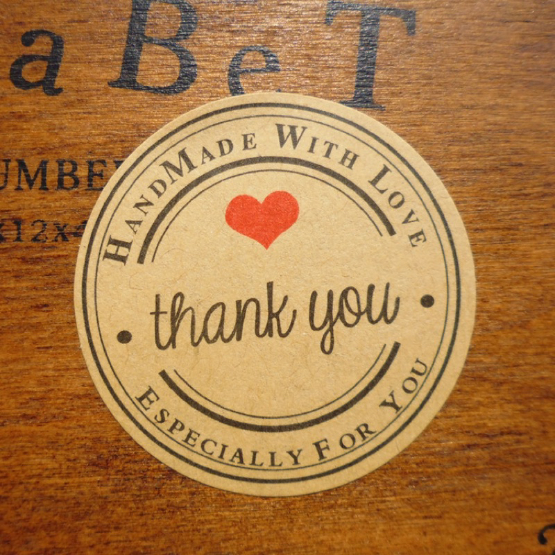 Jual 5lbr/60 pcs Stiker 38mm Label Tulisan Thank You Import Bahan ...