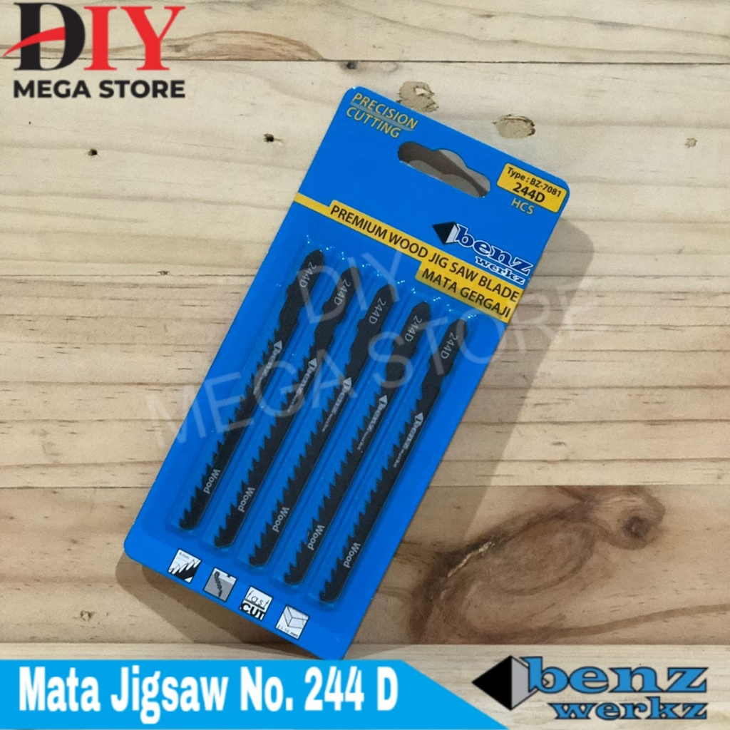 Jual Mata gergaji jig saw kayu no.244D jigsaw blade wood benz werkz BZ ...