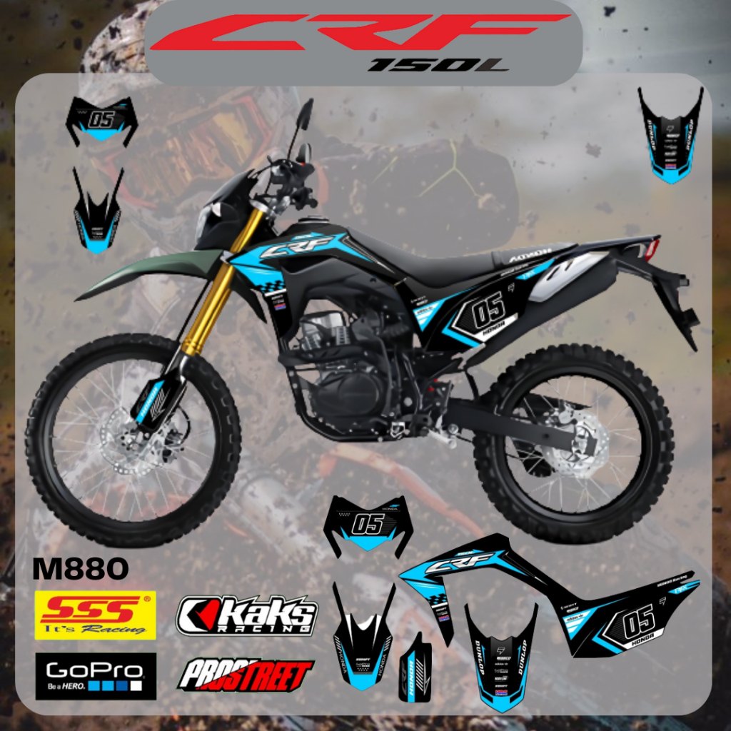 Jual STIKER LIS STRIPING MOTOR CRF 150 L KODE M880 - Sticker Striping ...