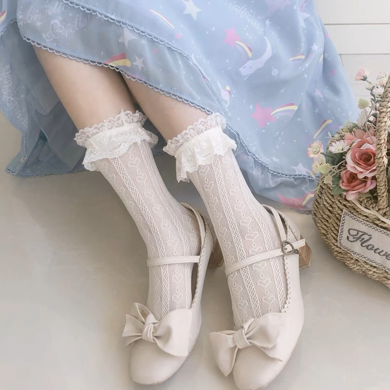 Jual [PO] RUFFLE SOCKS kaos kaki gaya model wanita korea jepang lolita ...