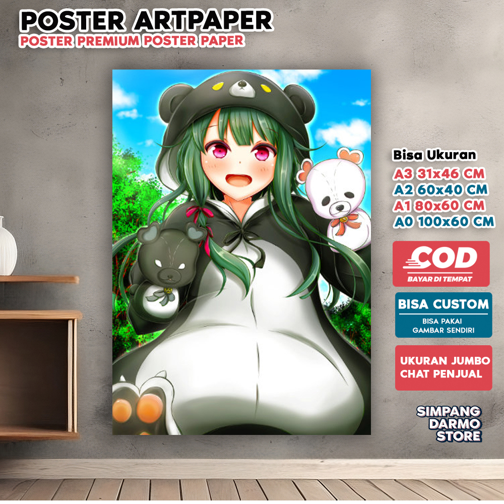 Jual Poster Anime Kuma Kuma Kuma Bear Punch Kualitas HD dan Bisa Custom ...