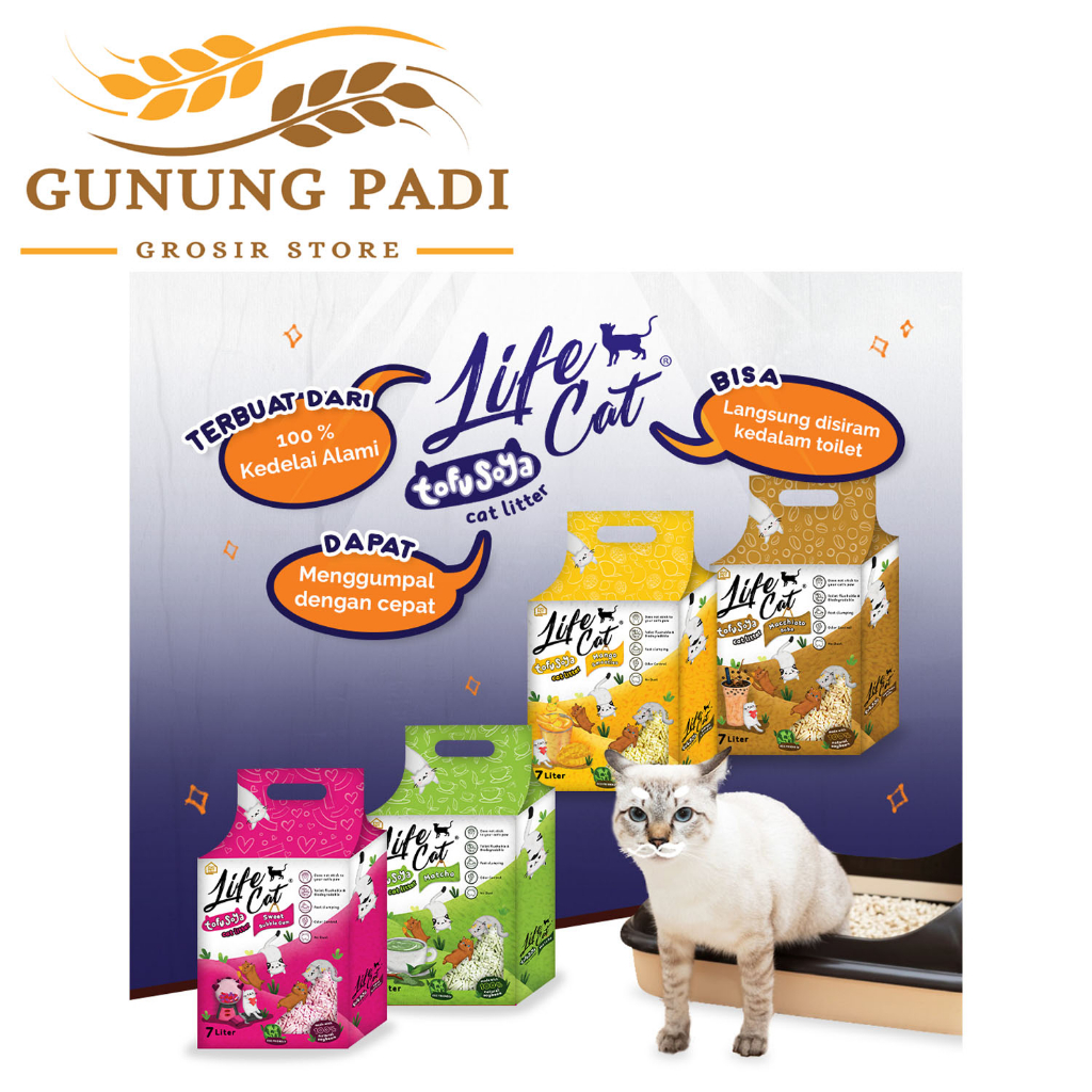 Jual Pasir Kucing Tofu Soya LIFE CAT 7L All Varian (Ekspedisi)6 ...