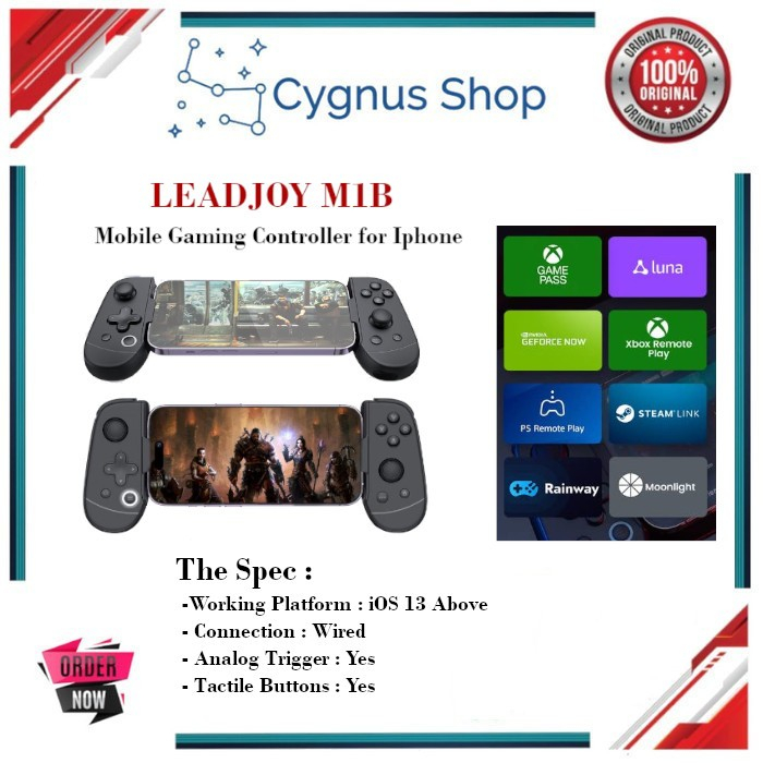Jual LEADJOY M1B Mobile Game Controller Stick Cloud Gaming Gamepad ...