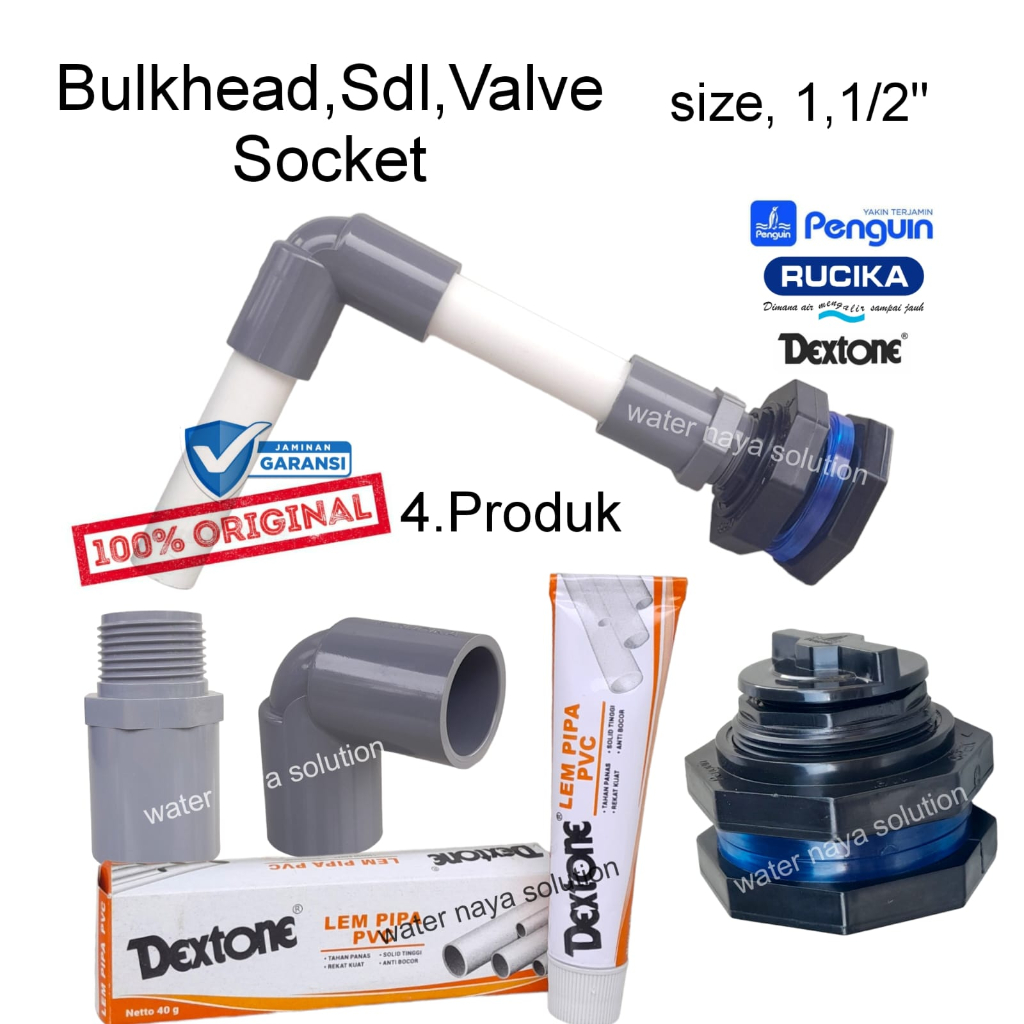 Jual Paket Mur Toren Mur Tandon Bulkhead 11/2" | Shopee Indonesia