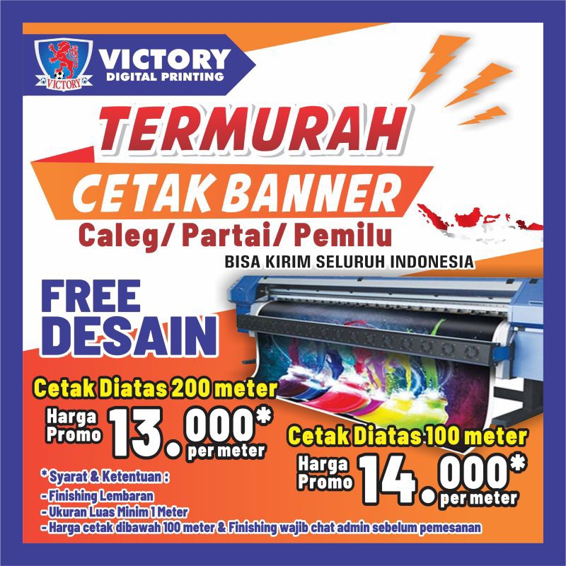 Jual CETAK BANNER SPANDUK BALIHO CALEG PARTAI CEPAT MURAH | Shopee Indonesia