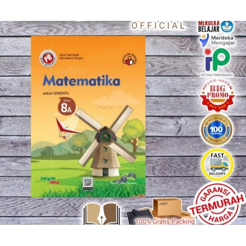 Jual diskon Buku lks pr interaktif matematika kelas VIII, 8 semester 1 tahun 2023 kurikulum ...