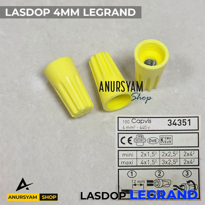 Jual Lasdop 4mm LEGRAND Kuning Eceran 1 pc / Lasdop Legrand 4mm ...
