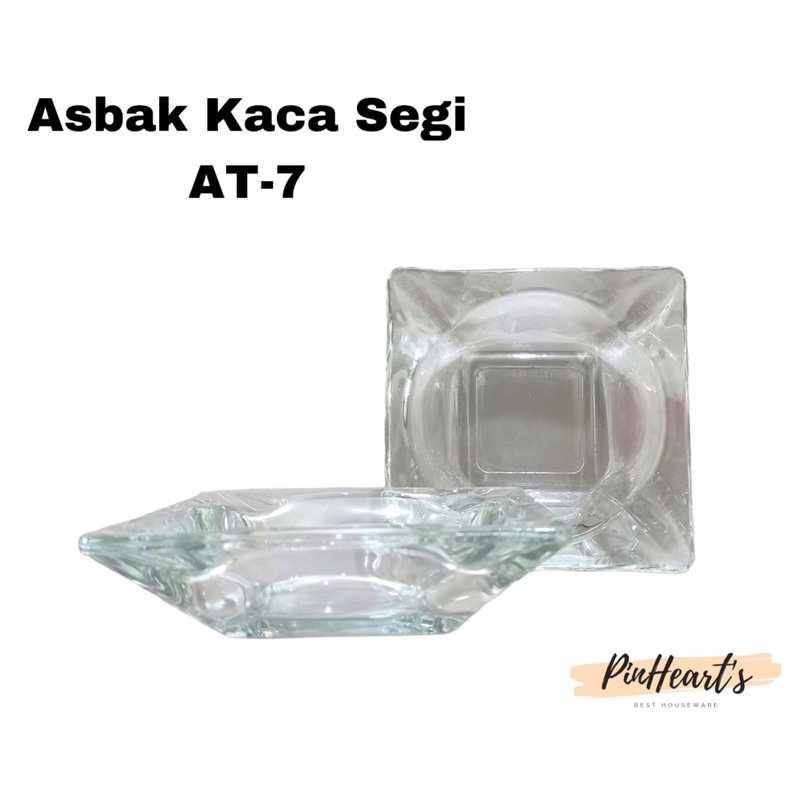 Jual ASBAK KACA SEGI / ASBAK KACA TEBAL MODEL SEGI EMPAT AT-7 | ASBAK ...