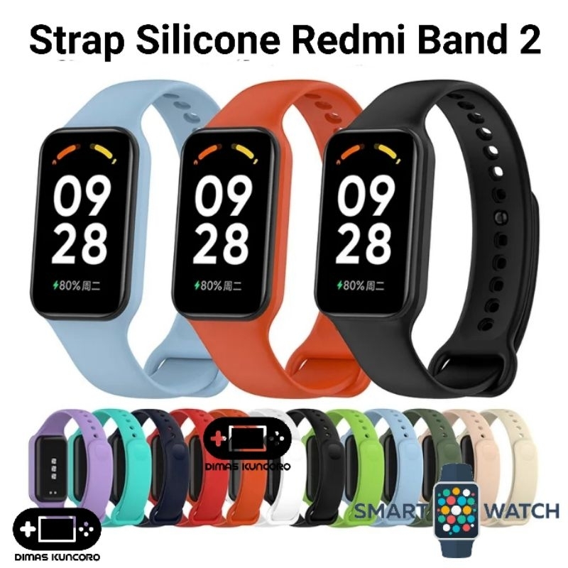 Jual Strap Silicone Redmi Band 2 silikon tali jam rubber xiaomi smart smartband | Shopee Indonesia