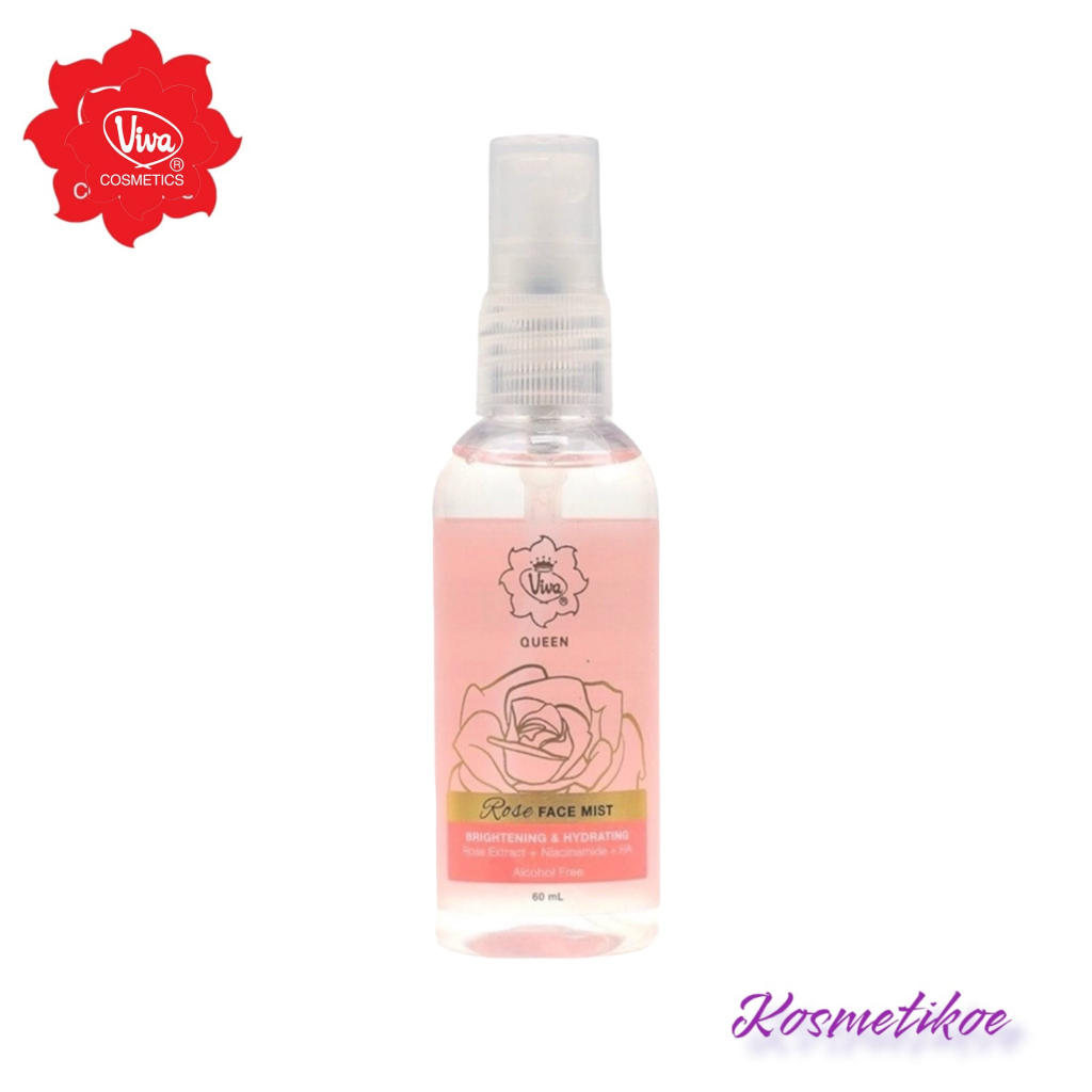 Jual Viva Queen Rose Face Mist 60ml with Rose Extract, Niacinamide ...